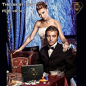 Bell Bind Whiskey smoker kit with torch Old fashioned Bourbon Whiskey Scotch smoker Infuser kit Drink Smoker Set 6 flavors wood chips premium gift box (No Butane)