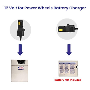 XXSZHY 12 Volt Battery Charger for All Power Wheels 12-Volt Ride-on Toys, for Fisher-Price Using The Orange Top Battery or The Gray Battery