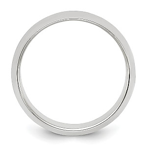 IceCarats 925 Sterling Silver 8mm Half Round Plain Classic Wedding Band Ring Size 7.00