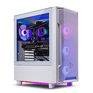 Skytech Gaming Archangel Gaming PC, Ryzen 7 5700X 3.4 GHz, RTX 4060, 1TB NVME, 16GB DDR4 RAM 3200, 600W Gold PSU Wi-Fi, Win 11 Home, RGB-Keyboard and RGB-Mouse Included