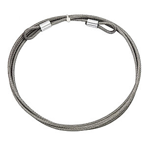 DGOL 2 packs 5/32 inch (4mm) 304 Stainless Steel Coated Luggage Security Lock Double Loop End Bicycle Safety Cable Wire Length 55 inch