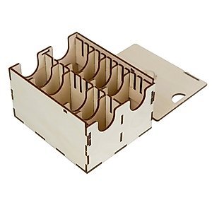 The Broken Token Case for Mini and European Size Cards - Wood Card Case with Eight Adjustable Dividers