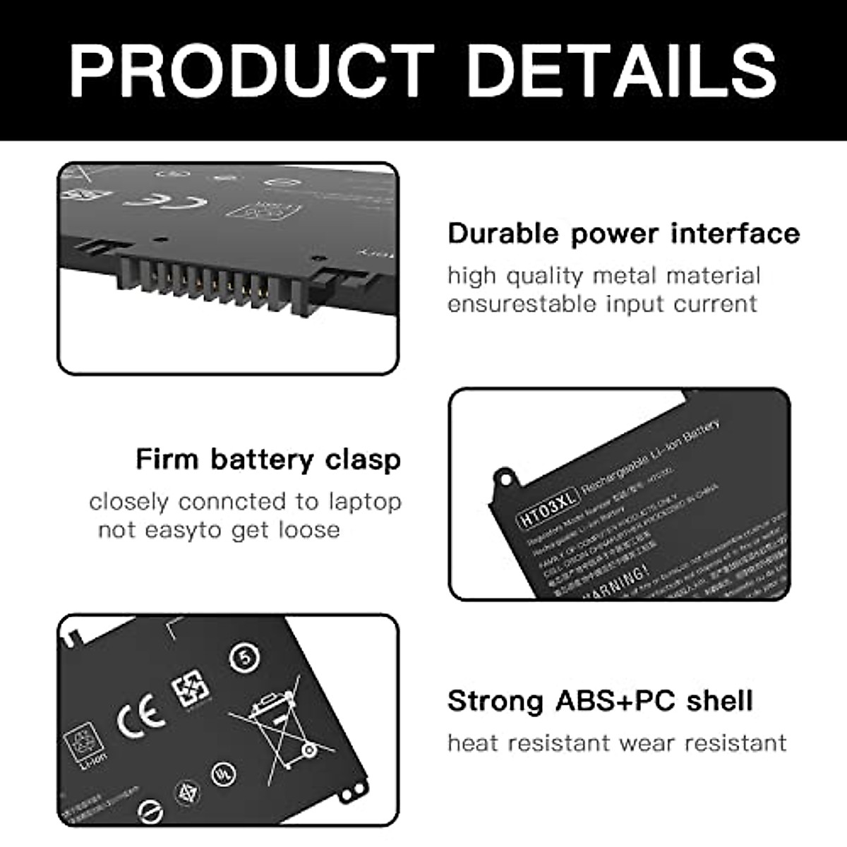 BND HT03XL L11119-855 Laptop Battery for HP Pavilion 15-CS 15-CW 15-CU 15-DA 15-DB 15-DW 14-CE 14-CF 14-DF 17-CA 15-DW0033NR 15-cu1xxx 15-CS0053CL 17-by0xxx L11421-542 HT03041XL HSTNN-DB8R L11421-422