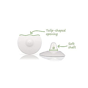 Ardo Tulips Contact Nipple Shields for Breastfeeding, Made in Switzerland, 2 Count with Carrying Case, BPA Free (S, 16mm)
