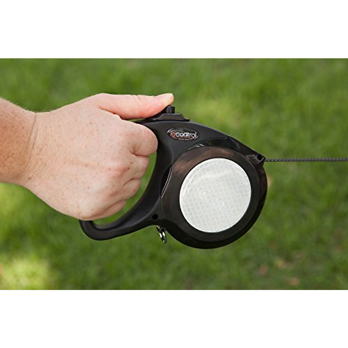 Petmate K9 Control Retractable Dog Walking Leash, Large, Up to 120lbs, 20’ tape, includes zeroslack technology allowing leash to retract while in locked position