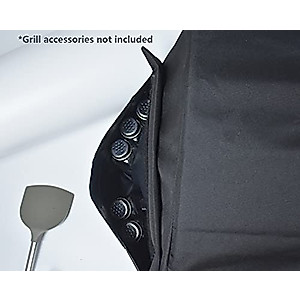 Mini Lustrous Built-in Grill Cover Compatible with Blaze 32 Inch 4-Burner Gas Grill, Water-Resistant Island BBQ Grill Top Cover, Black