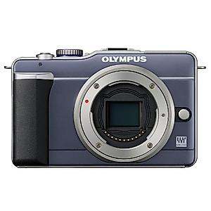 Olympus PEN E-PL1 12.3MP Live MOS Micro Four Thirds Mirrorless Digital Camera with 14-42mm f/3.5-5.6 Zuiko Digital Zoom Lens (Slate Blue) (Old Model)