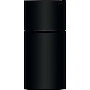 Frigidaire FFHT1835VB 30" Top Freezer Refrigerator with 18 cu. ft. Total Capacity 2 Full Width Glass SpaceWise Refrigerator Shelves 1 Full Width Wire Freezer Shelf and Reversible Door in Black