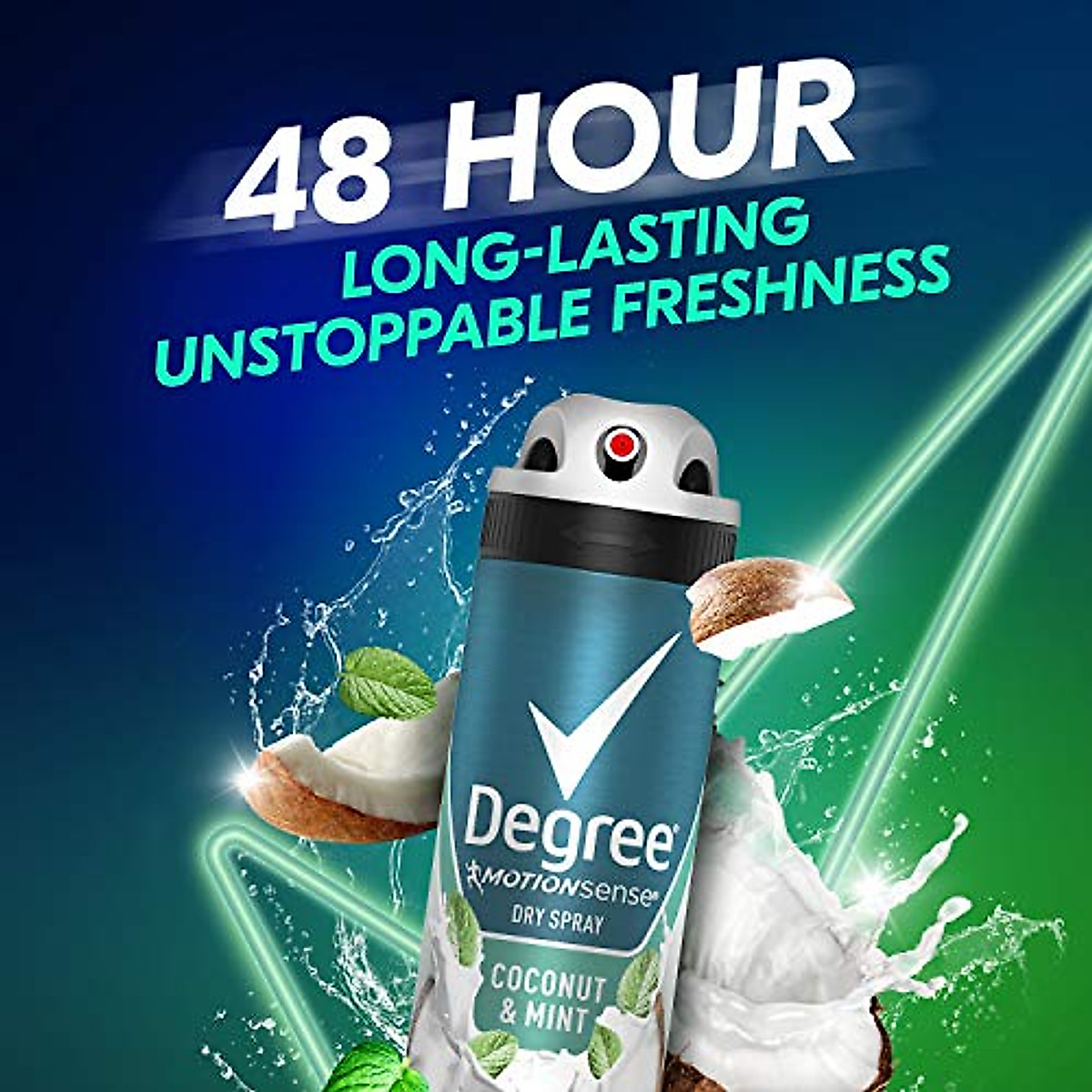 Degree Men Antiperspirant Deodorant Dry Spray Coconut & Mint 3 count 72hr Sweat and Odor Protection Degree for Men 3.8 oz