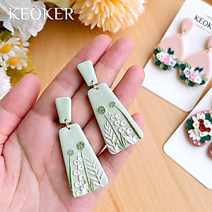 Keoker 15 Organic shape Clay Cutters for Polymer Clay Jewelry, Polymer Clay Cutters for Clay Earrings Jewerlry Making (ALL)