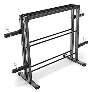Marcy Combo Weights Storage Rack for Dumbbells, Kettlebells, and Weight Plates DBR-0117