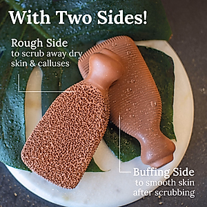 2-Sided Foot Scrubber & Revitalizing Foot Soak Crystals Bundle