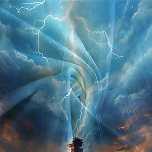 Lightning 3D Christmas Bedding Set for Kids Boys and Girls Duvet Cover Bedding Print with Pillowcase Twin（173x218cm）