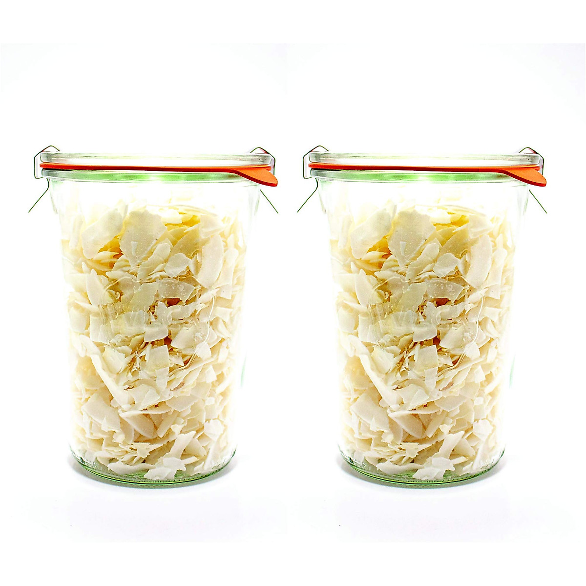 Weck Canning Jars 743 - Mold Jars made of Transparent Glass - Eco-Friendly - Storage for Food, Yogurt with Air Tight Seal and Lid - 3/4 Liter Tall Jars Set - Set of (2 Jars)