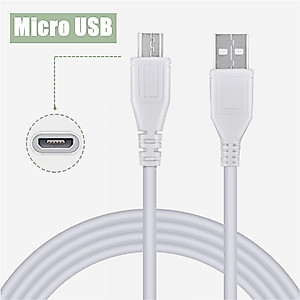 CJP-Geek 5ft White Micro USB Power Charging Cord Replacement for Sony Playstation 4 PS4 GOLD Wireless Stereo Headset