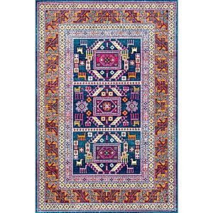 nuLOOM Vintage Lorena Tribal Area Rug, 7x9, Navy