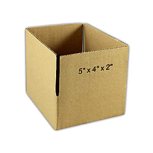 EcoSwift 1-Box 5x4x2 Corrugated Cardboard Packing Box Mailing Moving Shipping Box Carton 5 x 4 x 2 inches