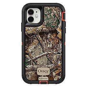OtterBox iPhone 11 Defender Series Case - RT BLAZE EDGE (BLAZE ORANGE/BLACK/RT EDGE GRAPHIC), rugged & durable, with port protection, includes holster clip kickstand, Camo