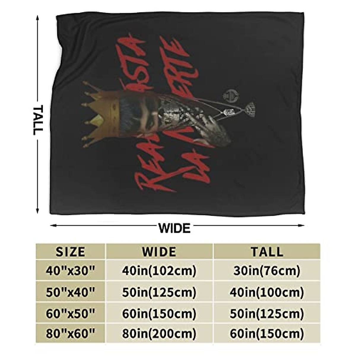 Anu-el AA Blanket,Real Ha-sta La Mue-RTE Throw Blanket,Soft Warm Lightweight Cozy Microfiber Flannel Throw Blankets 80"x60"