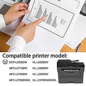 HIYOTA TN-730 TN730 Compatible Black TN730 Toner Cartridge Replacement for Brother DCP-L2550DW MFC-L2710DW L2750DW L2750DWXL HL-L2350DW L2390DW L2395DW L2370DW/DWX Printer (TN-730-5PK)