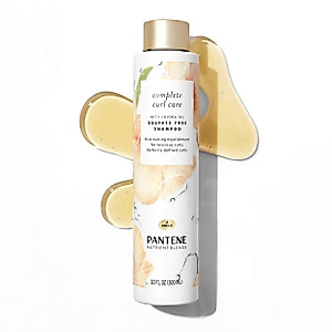 Pantene Sulfate Free Shampoo and Conditioner Plus Hair Mask Rescue Shot Treatment, with Jojoba Oil for Curly Hair, Nutrient Blends Complete Curl Care