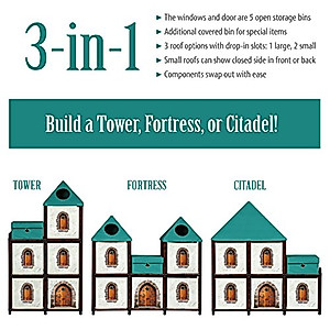 OneSpace 1 Recycled Paper Fantasy Fort Kids Storage Unit, Green and Brown