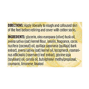 Foot Cream, Burt's Bees Moisturizing Lotion for Dry Skin, with Coconut Oil & Vitamin E, All Natural, 4.34 Ounce (Pack of 3) (Packaging May Vary)