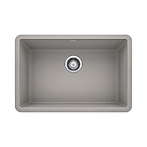 BLANCO, Concrete Gray 442890 PRECIS SILGRANIT Single Bowl Undermount Kitchen Sink