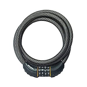 Master Lock Cable Lock, Set Your Own Combination Bike Lock, 6 ft. Long, Black, 8122D