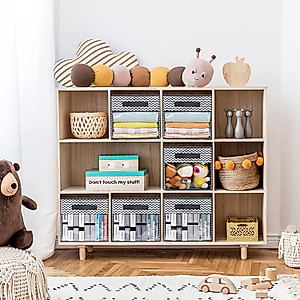 DIMJ Storage Cubes, 12.2 Inch Cube Storage Bins with Front Window, Fabric Baskets for Shelves, Foldable Cube Storage Organizer Bins, Closet Organizers and Storage for Home, Office, 3 Packs