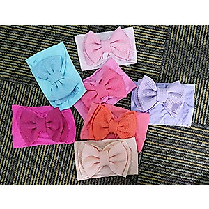 JOYOYO Baby Headbands, 20 Colors 4.5 inch Fabric Hair Bows and Wide Nylon Headbands for Newborns, Infants, Toddlers - Gift Set