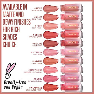 KIMUSE Soft Cream Blush Makeup, Liquid Blush for Cheeks, Weightless, Long-Wearing, Smudge Proof, Natural-Looking, Dewy Finish, Skin Tint Blush Makeup