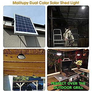 Solar Lights Indoor Outdoor Home IP65 Waterproof 120LED Solar Pendant Light with Dimmable Remote Control Cool Warm White Bright Solar Celing Light for Shed Storage Bathroom Barn Porch Balcony Carport