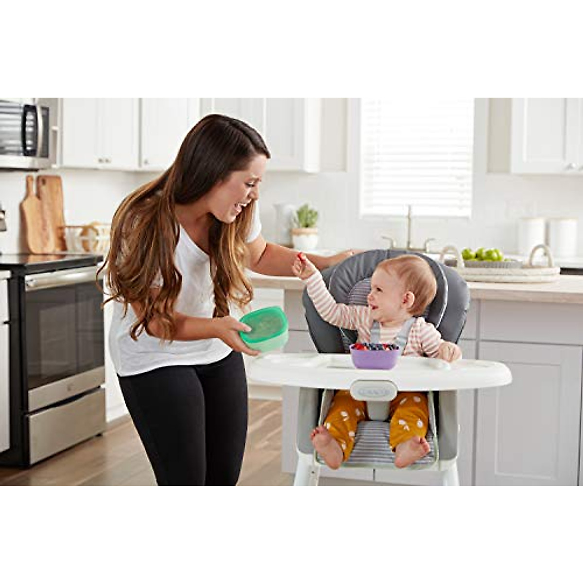 NUK Stacking Bowl and Lid, Assorted Colors, 3 Pack, 4+ Months