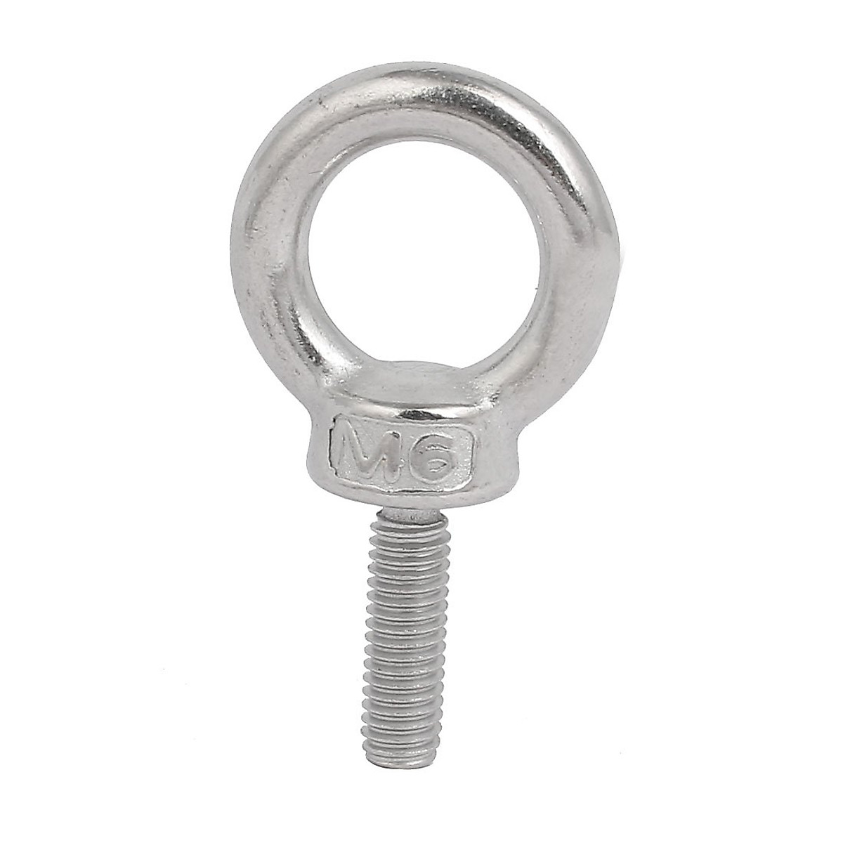 uxcell Lifting Eye Bolt M6 x 20mm Male Thread 304 Stainless Steel for Hanging, Pack of 5