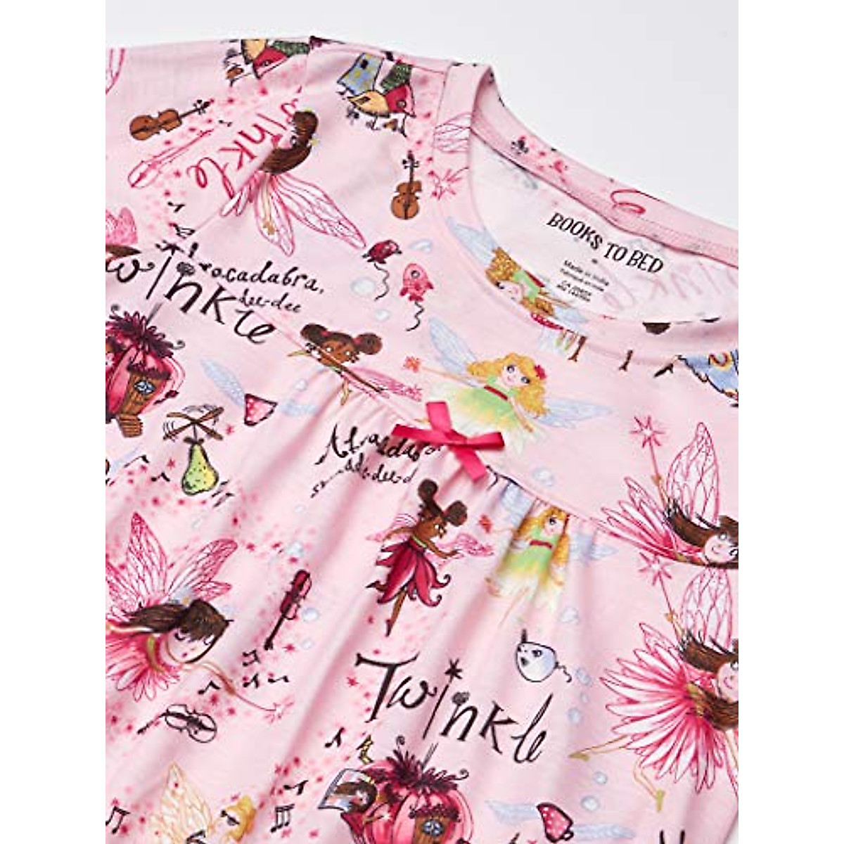 Books to Bed Girl's Long Sleeve Printed Nightgown, Twinkle, 3 Years