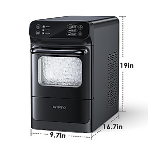 Oraimo 33 lbs/Day Countertop Nugget Ice Maker with LED Display, Self-Cleaning, and Auto Water Refill