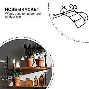 YARNOW 2pcs Tube Bracket Yard Bird Pipe Pressure Patio Nozzles Tools Mounted- with Vintage Keep Car Black Hook Accessory Wire Garden Metal Organizer Antique Inch Mount Your Washer Water