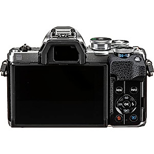 Ultimaxx Essential Accessory Bundle + Olympus OM-D E-M10 Mark IV Mirrorless Camera with 14-42mm EZ Lens (Silver) + SanDisk 32GB Ultra Memory Card, Water-Resistant Gadget Bag & More (18pc Bundle)