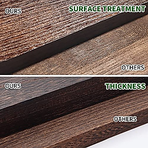 Corner Floating Shelves Set of 3 | Corner Wall Shelves | Wall Mounted Corner Storage Display Shelving for Bathroom, Bedroom, Living Room, Kitchen | 16" W x 11-2/5" D | L-Shaped, Rustic Brown