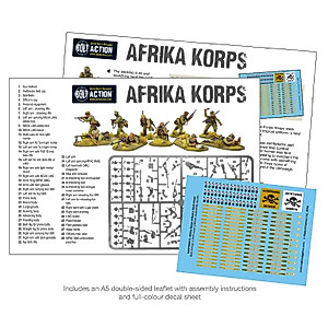 Bolt Action Afrika Korps German Grenadiers Western Desert 1:56 WWII Military Wargaming Plastic Model Kit