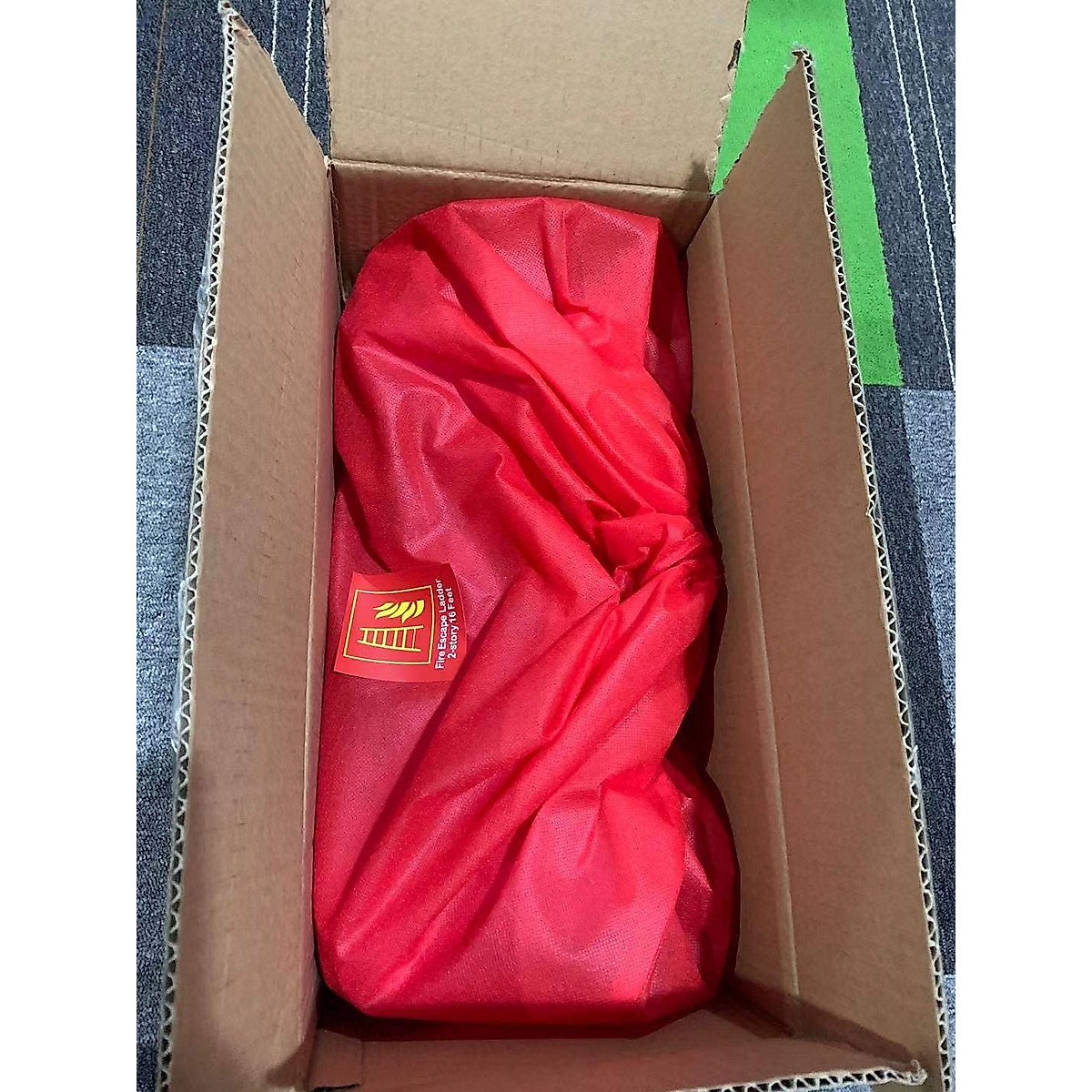 Emergency Fire Escape Ladder Flame Resistant Safety Rope Ladder with Hooks Fast to Deploy & Easy to Use Compact & Easy to Store Withstand Weight up to 900 pounds (13ft