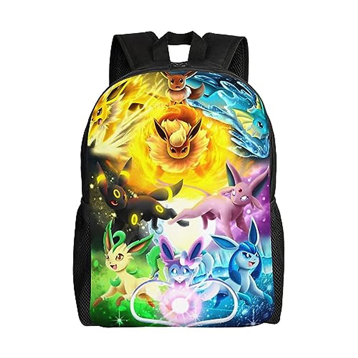 Qvlippga Cartoon Poke Backpack for Boys Girls Durable Bookbag Large Capacity School Backpacks