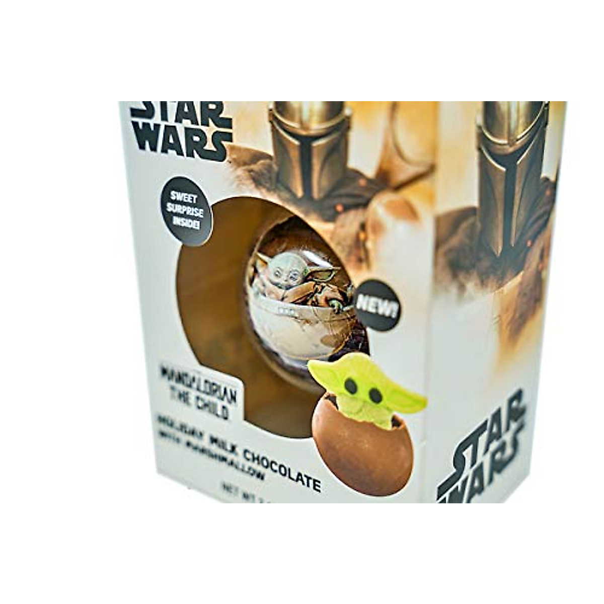 Star Wars The Mandalorian Holiday Chocolate Ball filled with Surprise The Child Marshmallow Treat, 2.12 Ounce