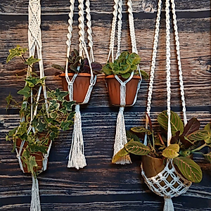 Klhamky 3mm x 547yd Natural Macrame Cotton Cord - 4 Strand Twisted Beige Cotton Cord for Handmade Wall Hanging, DIY, Craft Making, Knitting, Plant Hangers, Decorative Projects