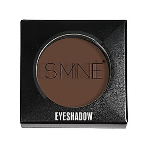 ISMINE Single Eyeshadow Powder Palette Matte Coffee, High Pigment, Longwear Single Brown Eye Makeup for Day & Night (#04)