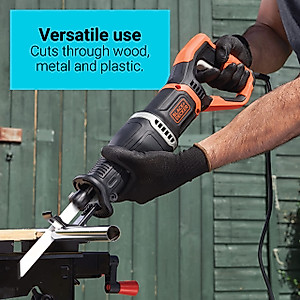 BLACK+DECKER 7 Amp Electric Reciprocating Saw with Removable Branch Holder (BES301K)