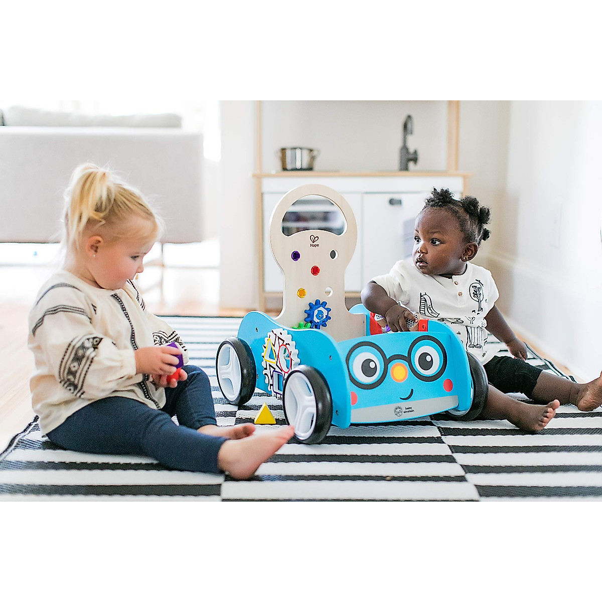 Baby Einstein Discovery Buggy Wooden Activity Walker & Wagon, Ages 12 Months +