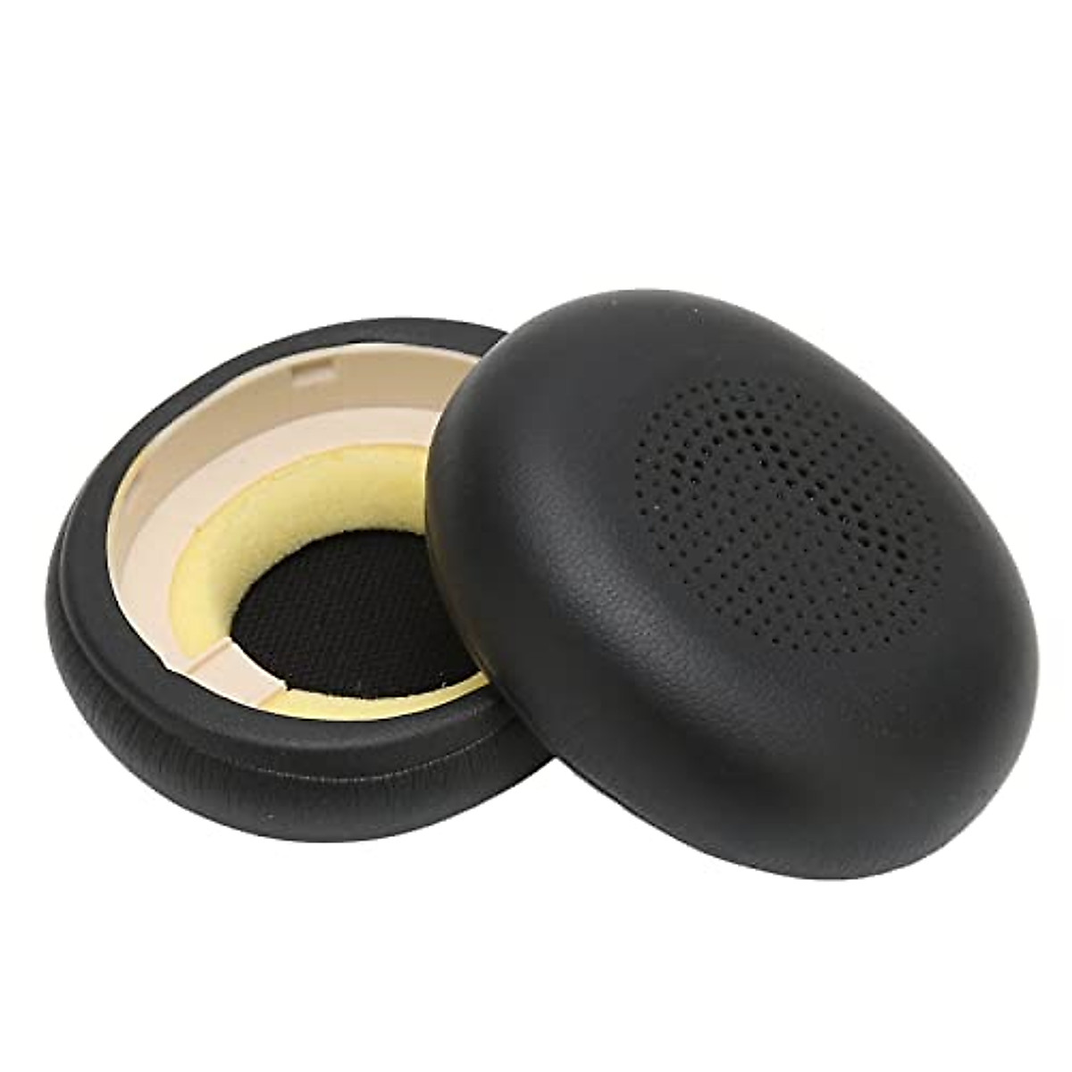 Headphone Earpads, for Jabra Elite 45h, for Evolve2 65 MS UC Headsets Replacement, Memory Foam and Soft Protein Leather, Noise Isolation Ear Cushions Cover(Black)