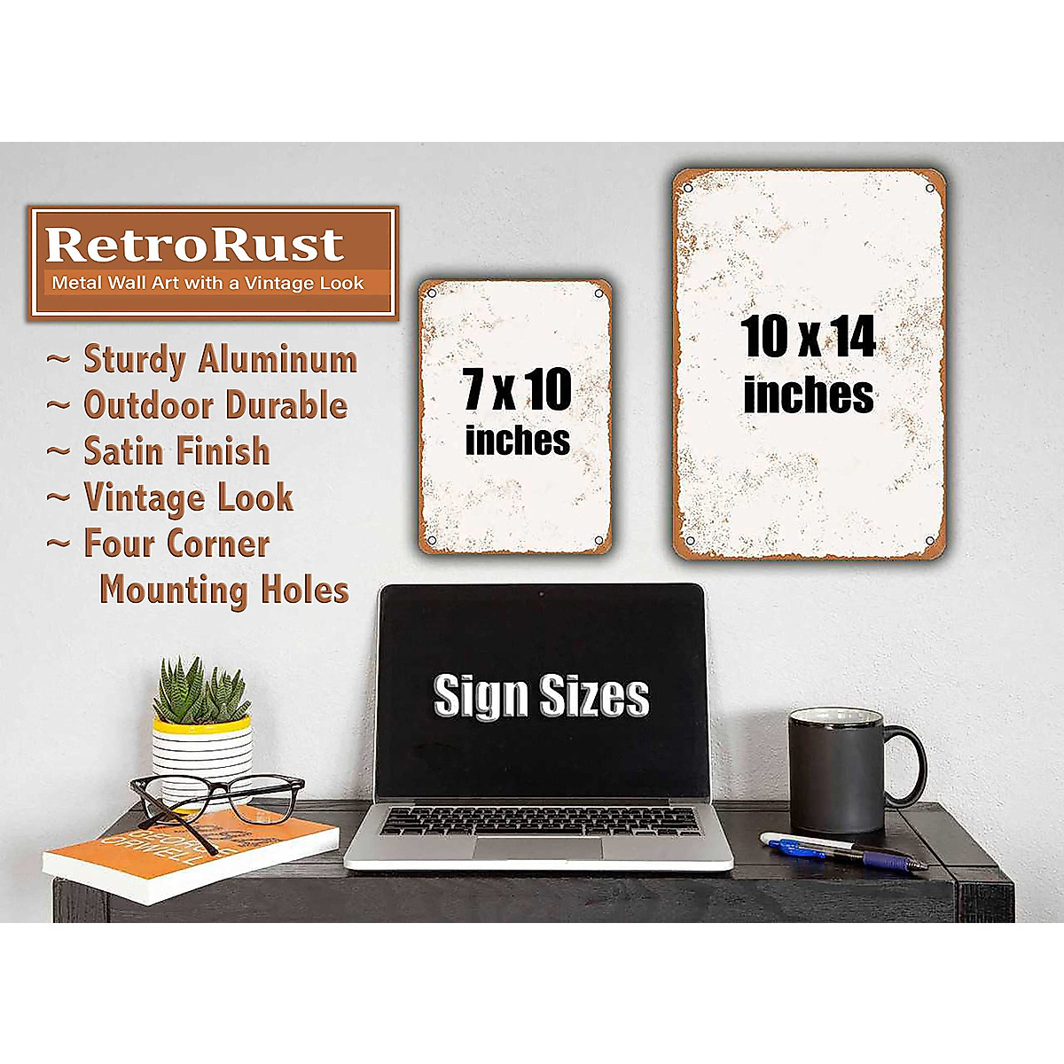 RetroRust 7 x 10 METAL SIGN - Emergency Drill in Progress - Vintage Rusty Look
